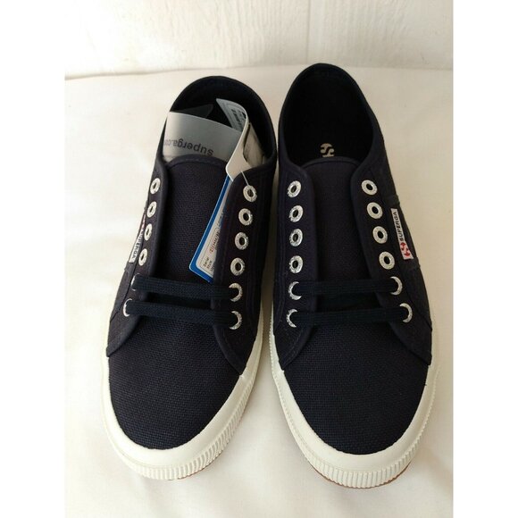 Superga | Shoes | New Superga 275 Cotu Classic Navy White Lace Up ...